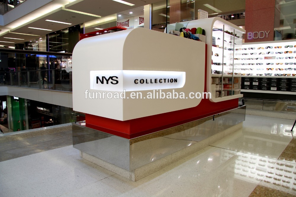 Customized Wooden Optical Display Counter for Brand Sunglasses Store ...