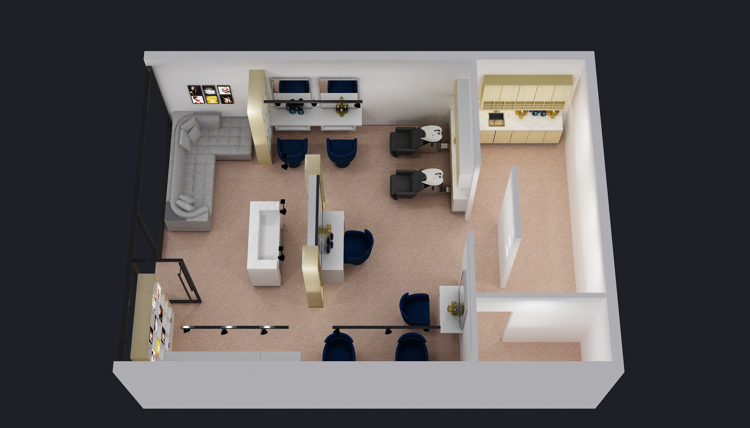 Unique Hair Salon Display Showcase for Beauty Store Design | Funroadisplay