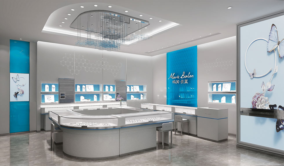 New Modern Display Showcase for Jewelry Brand Store Design | Funroadisplay