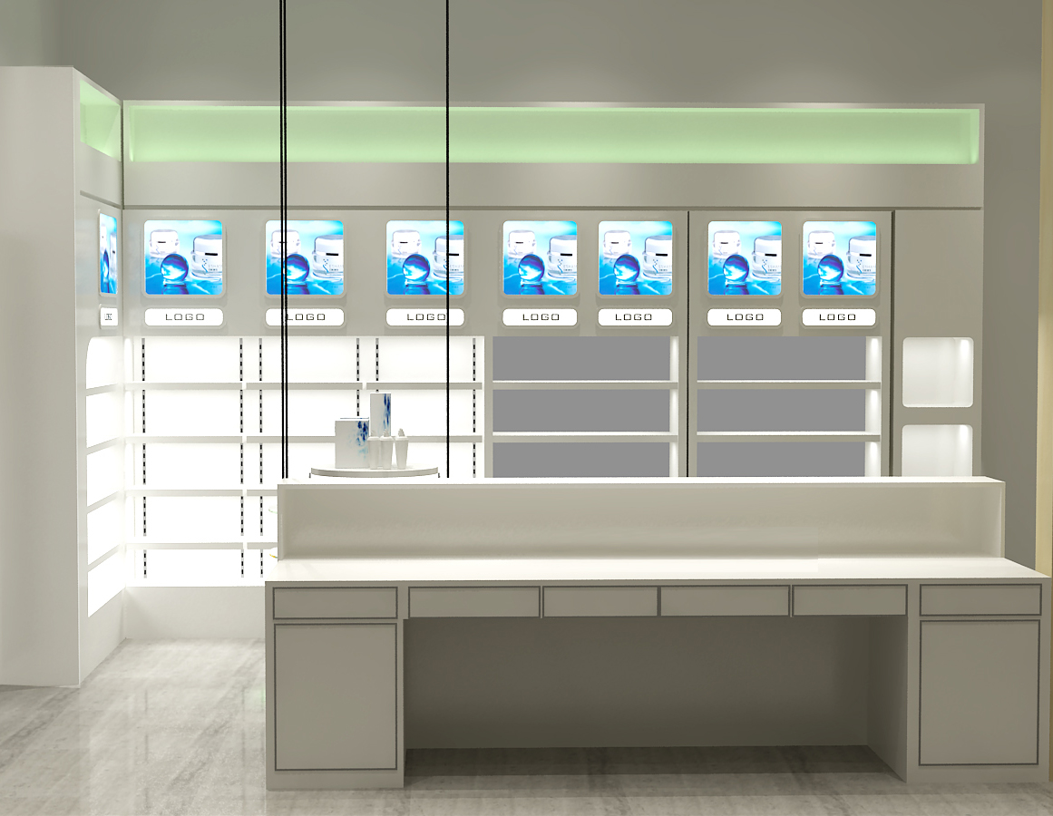 Glass Pharmacy Display Showcase for Drug Store Furniture | Funroadisplay