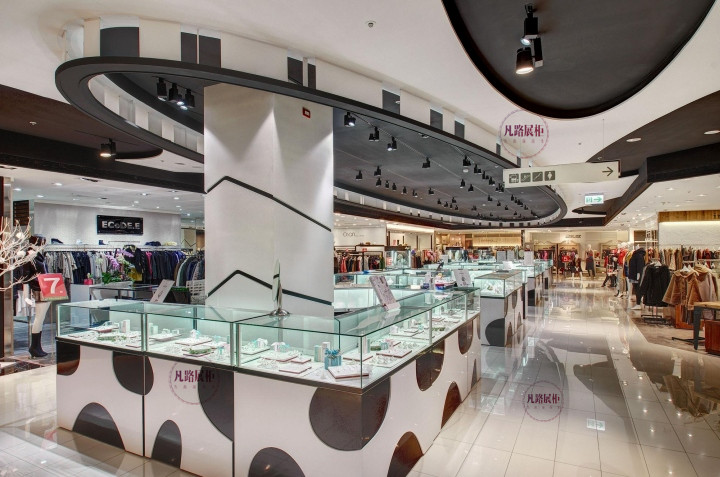 Large-scale Glass Display Case for Shopping Mall Decor | Funroadisplay