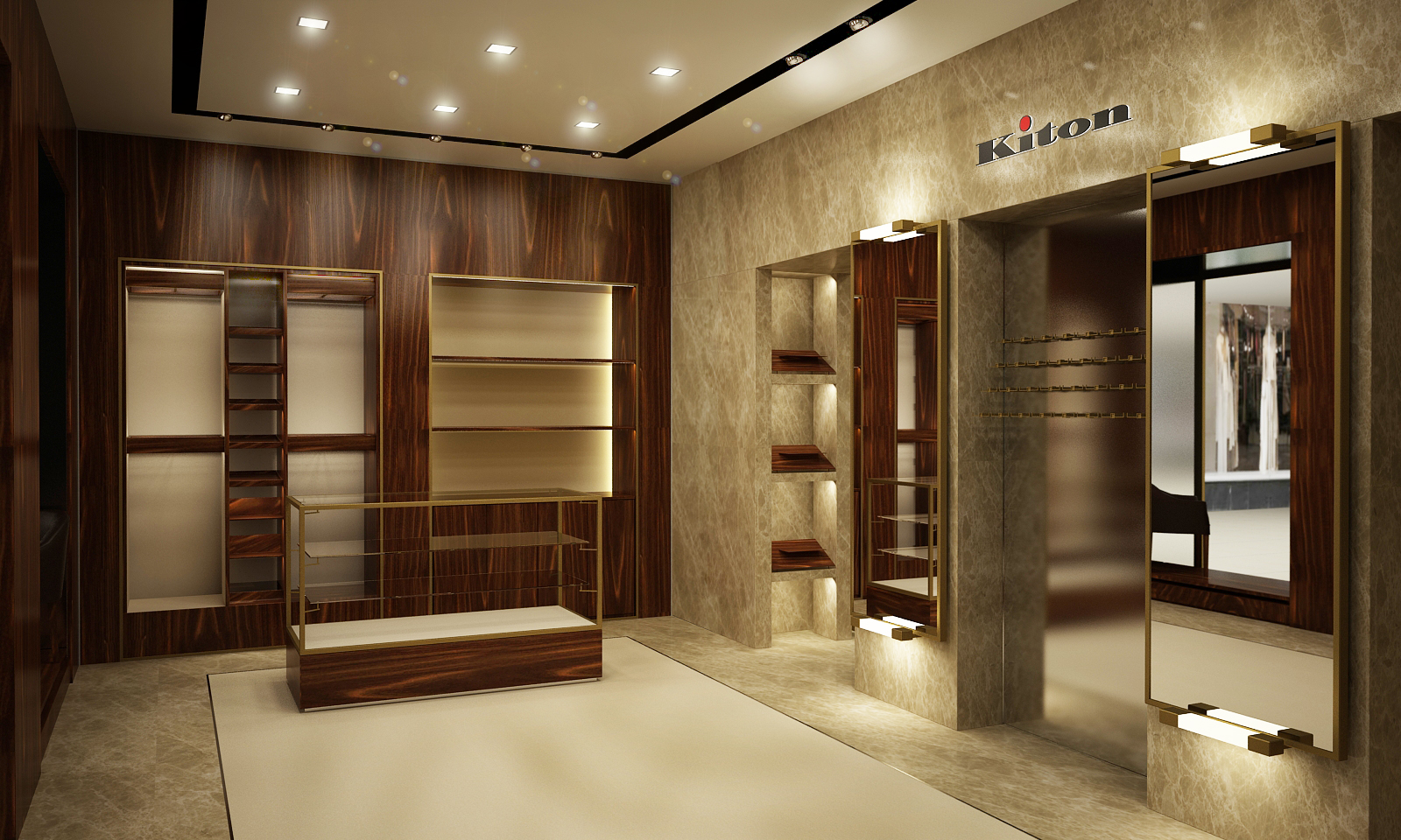 Stylish Wooden Display Showcase for Shopping Mall Decor | Funroadisplay