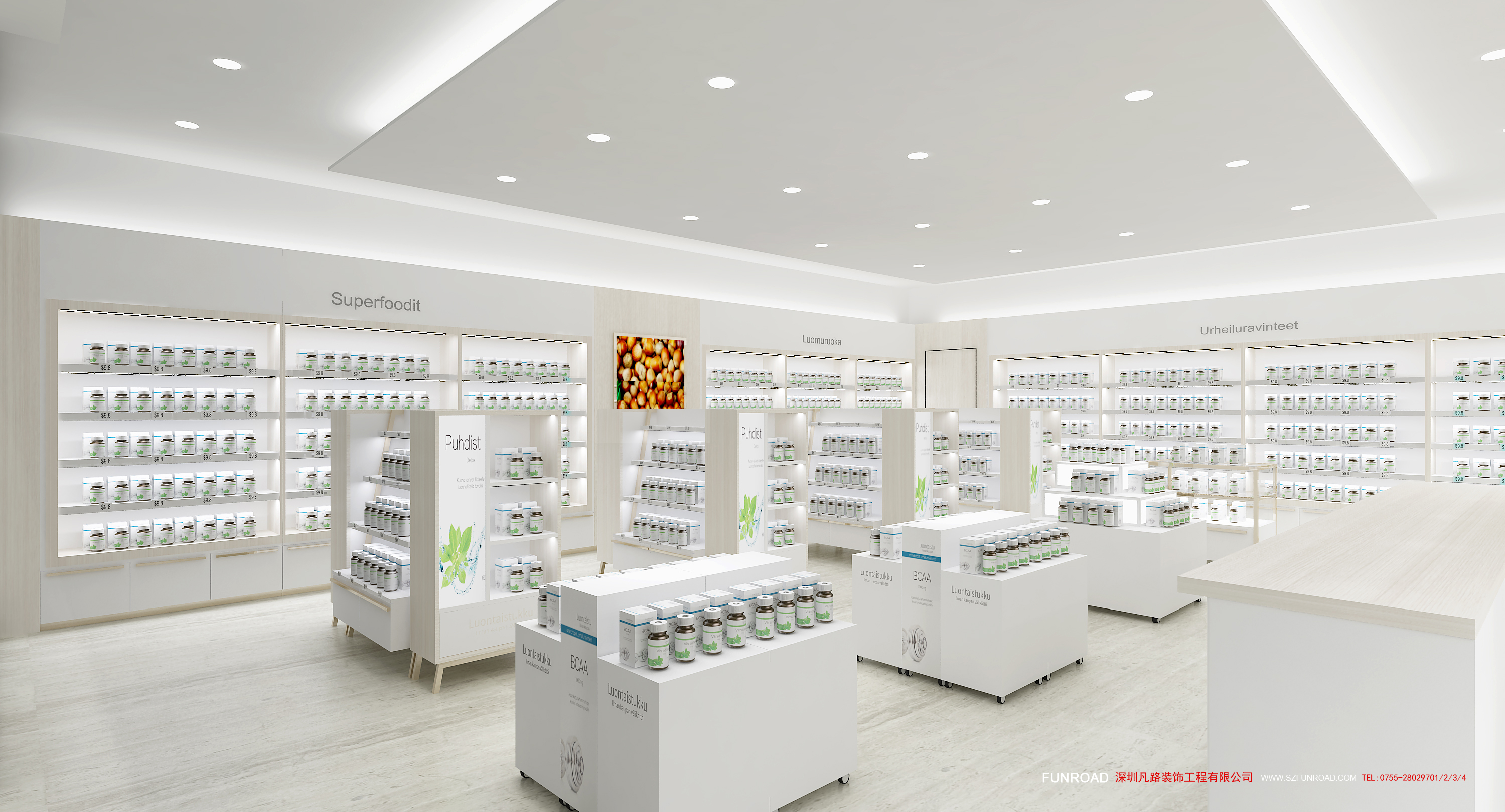 Retail Pharmacy Display Showcase for Drug Store Design | Funroadisplay