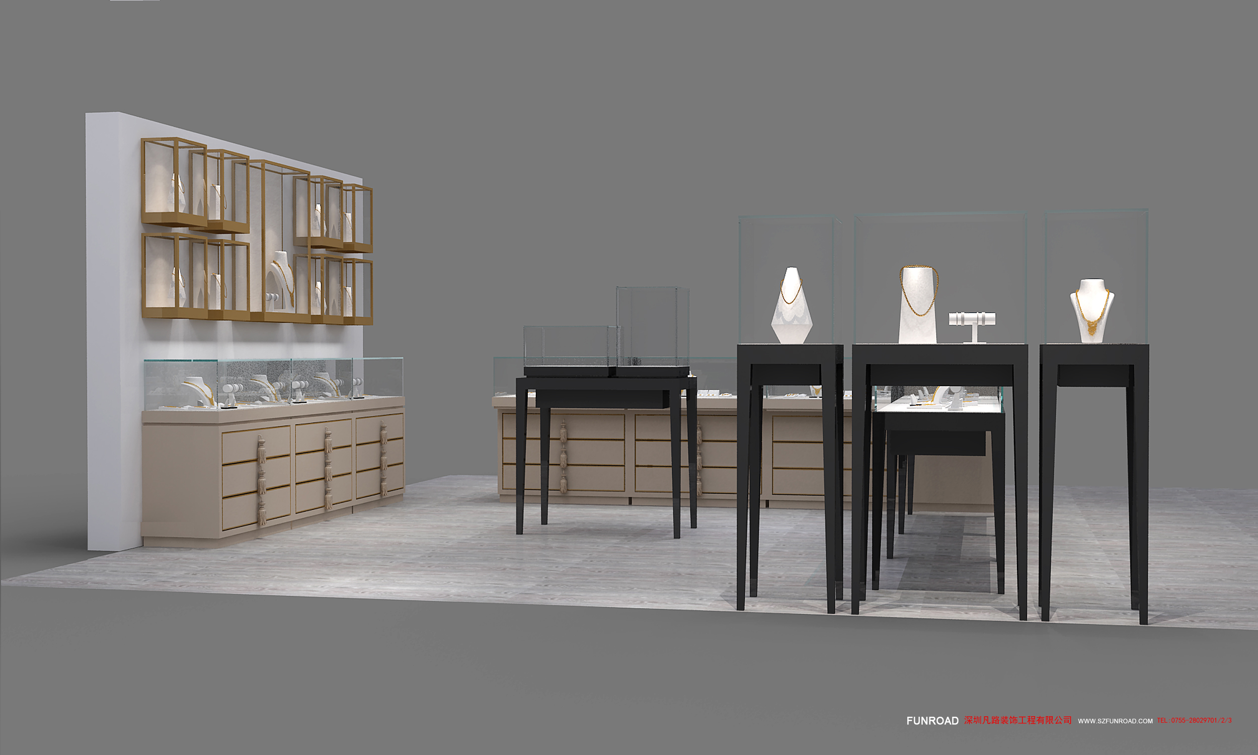 Stylish Jewelry Display Showcase for Shopping Mall Store Decor ...