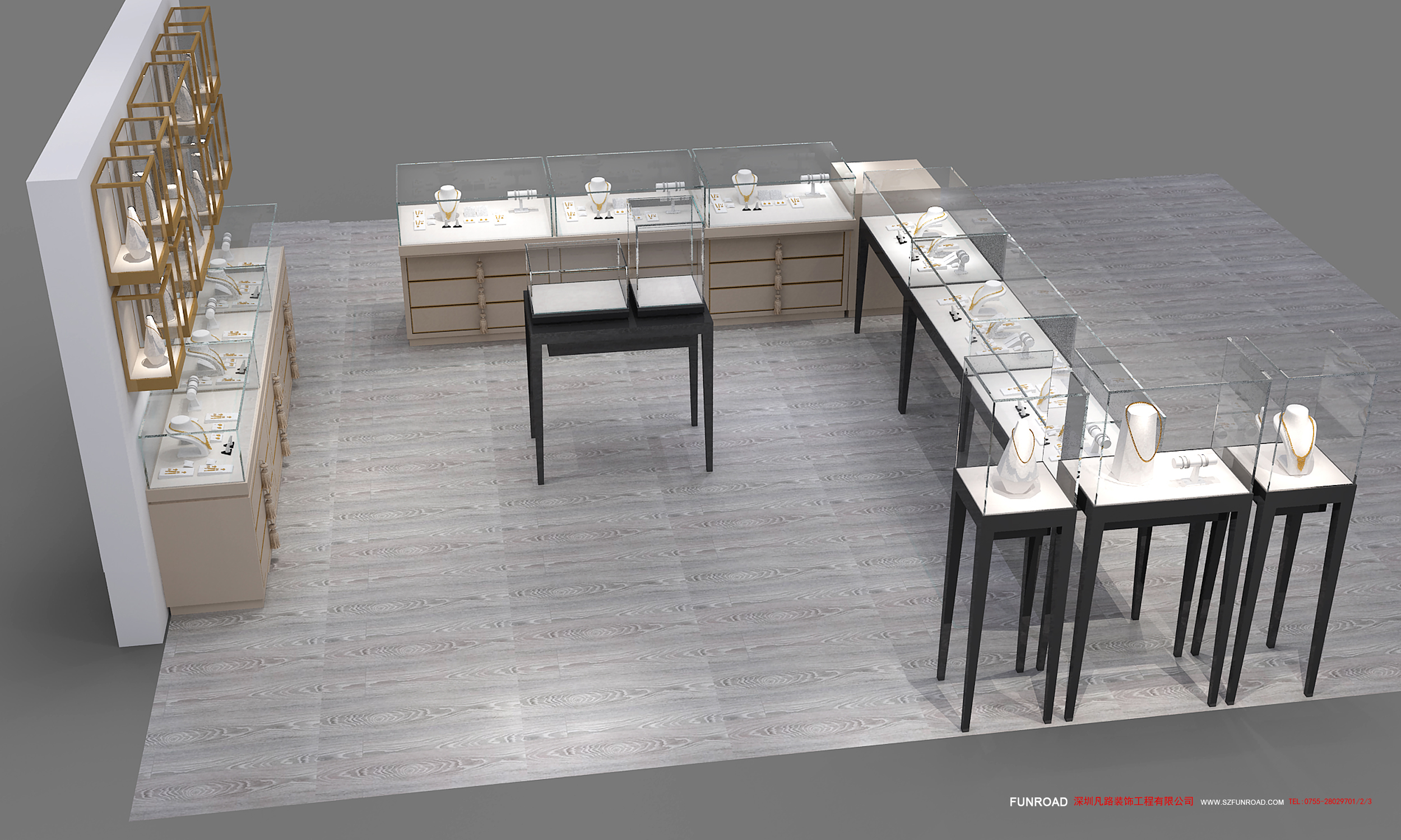 Stylish Jewelry Display Showcase for Shopping Mall Store Decor ...