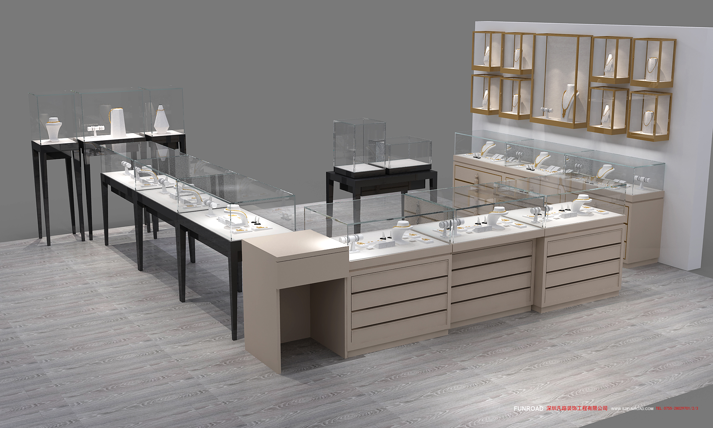 Stylish Jewelry Display Showcase for Shopping Mall Store Decor ...