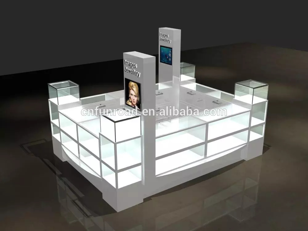 Retail Customized Jewelry Showcase with Lighting for Mall Display
