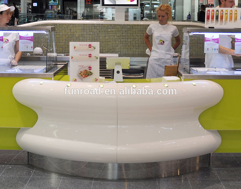 Retail Customized Interior Design Food Counter Bar and Cabinet
