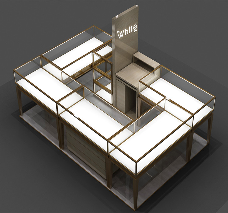 High Quality New Jewelry Showcase for Mall Kiosk Display | Funroadisplay