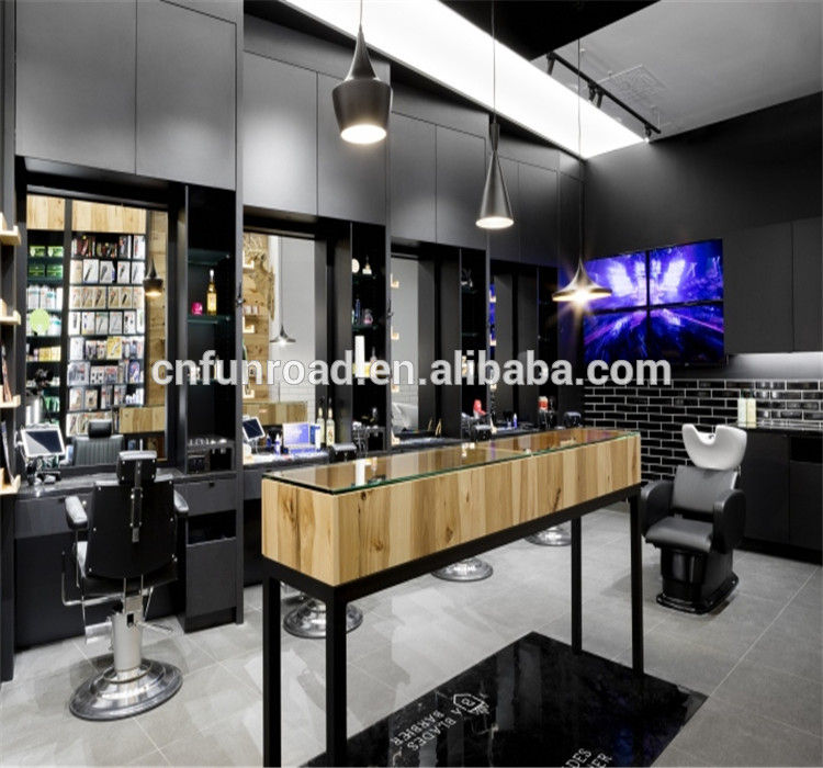 Retail Hair Salon Display Cabinet for Barber Shop Interior Decor ...