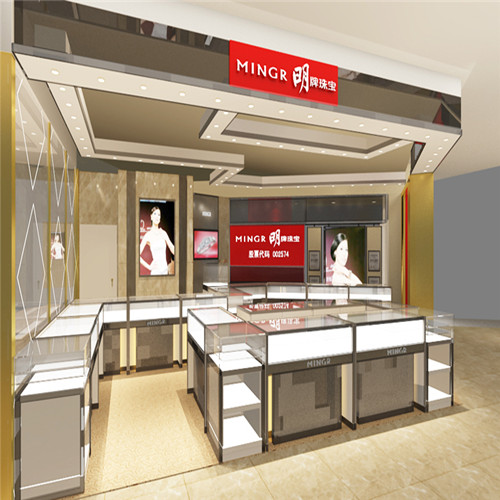 For Shopping Mall Kiosk Wooden Display Showcase with Glass Case ...