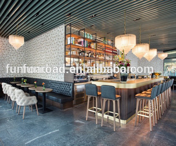 New Style Wood Coffee Shop Display Counter Interiror Design | Funroadisplay