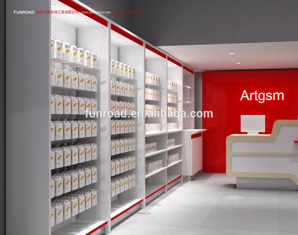 High-end Shopping MallCustomized Cell Phone Display Showcase ...