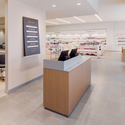High-end Wooden Showcase Counter for Cosmetic Display | Funroadisplay