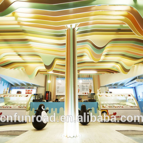 Colorful Ice Cream Shop Interior Design With Counter | Funroadisplay