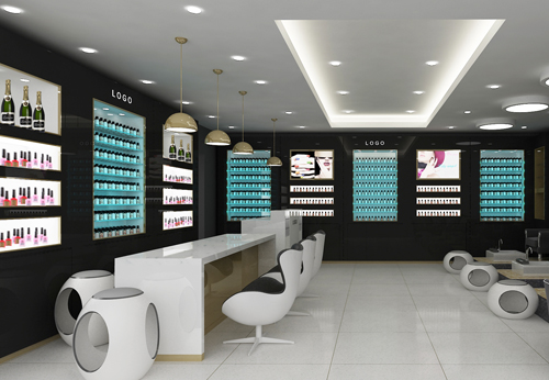 Hign-end Retail Salon Display Showcase for Beauty Shop Decor ...