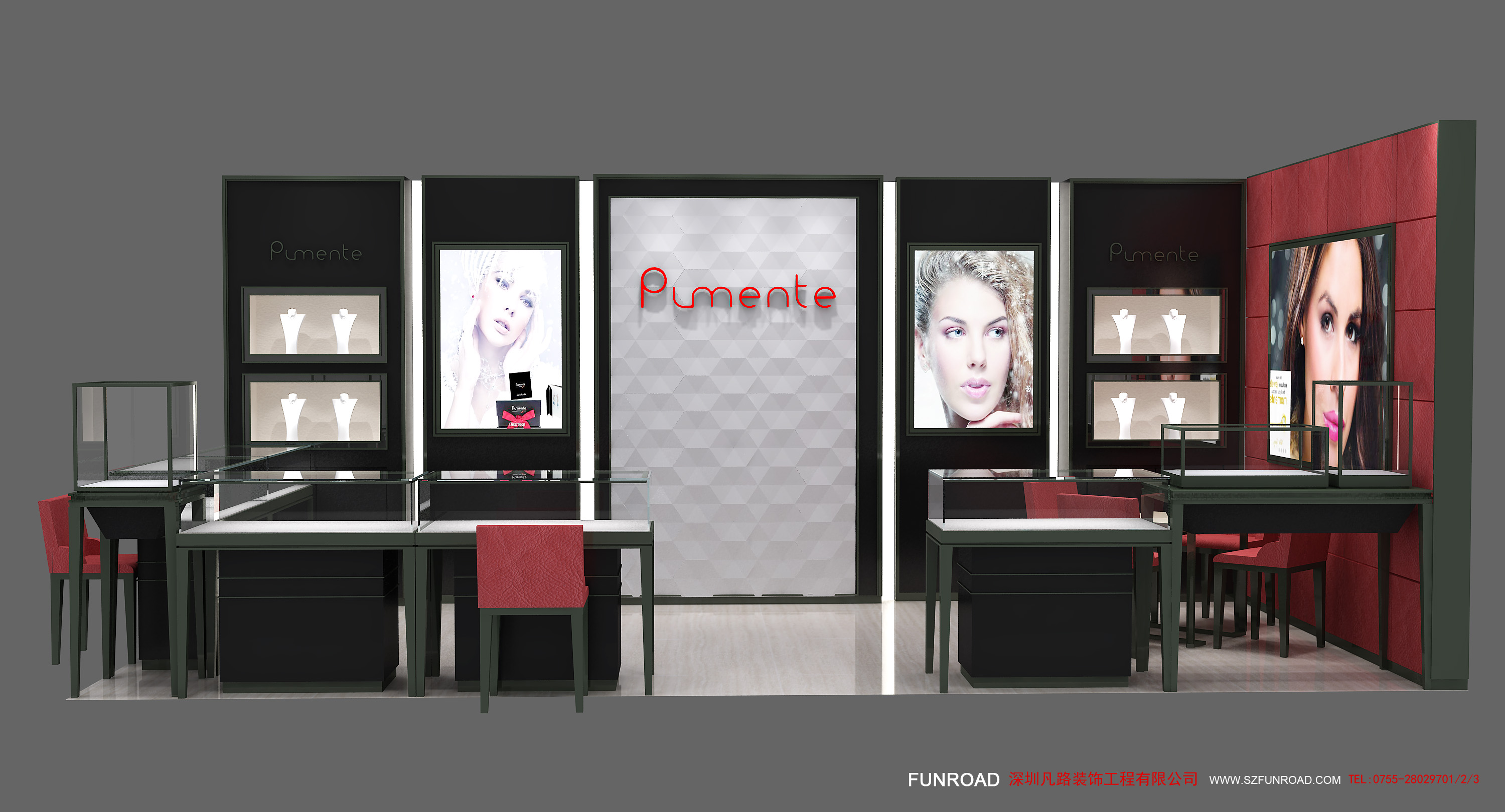 Wood Jewelry Display Showcase from Chinese Manufacturer | Funroadisplay