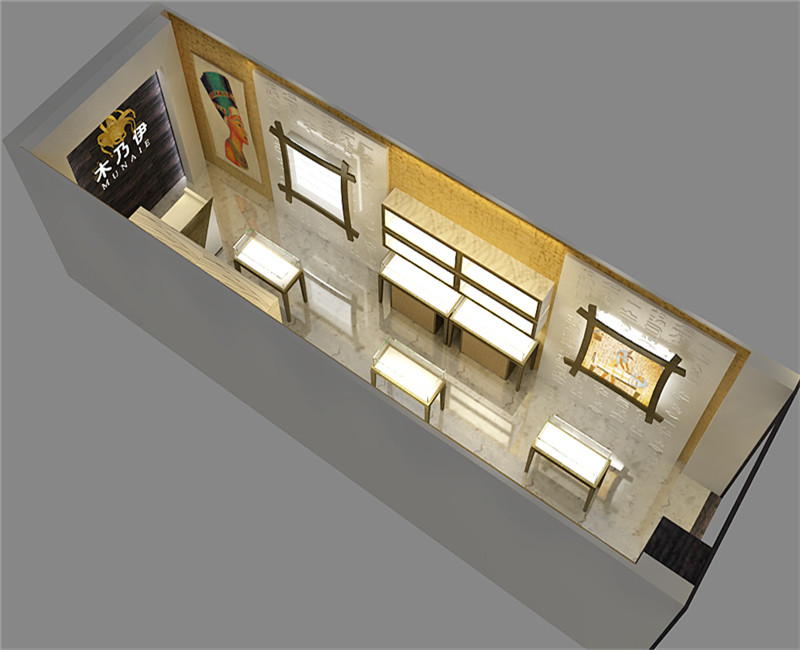 Floor Standing Wood Jewelry Repair Shop Display Showcase With Led