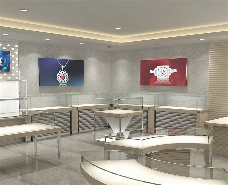 Retail Shopping Mall Glass Shop Window Display Jewelry Sale Showcase ...