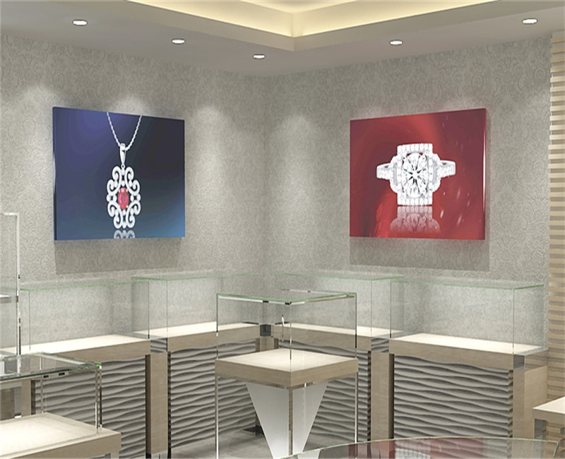 Retail Shopping Mall Jewelry Showcase with Glass Window Display ...