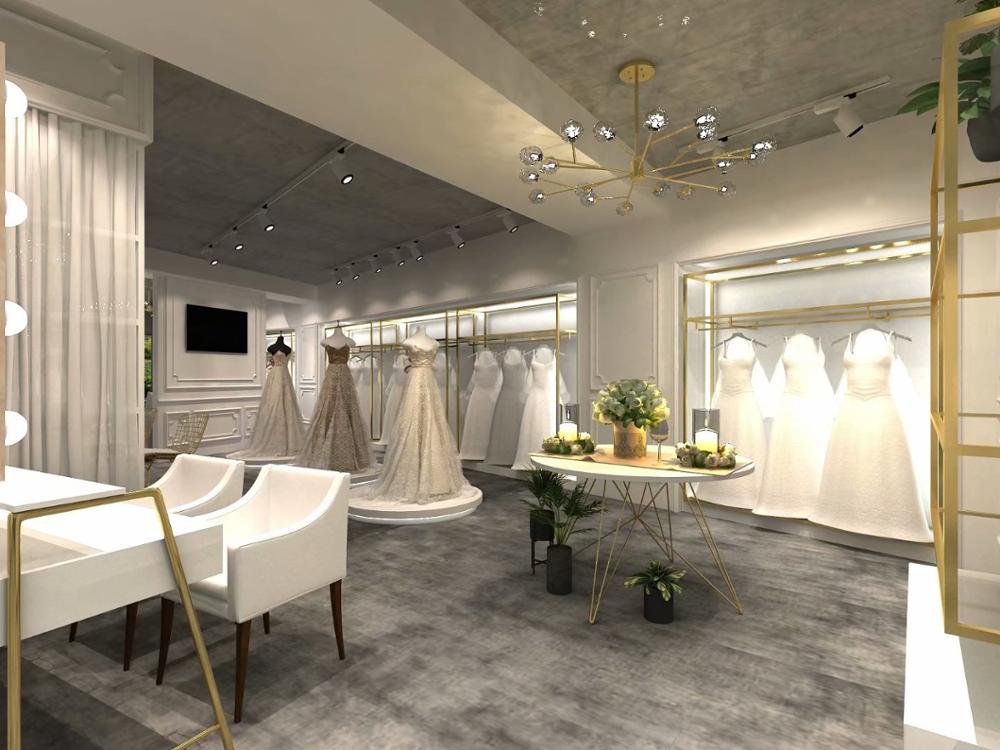 Custom design bridal shop interior display design display showcase for ...