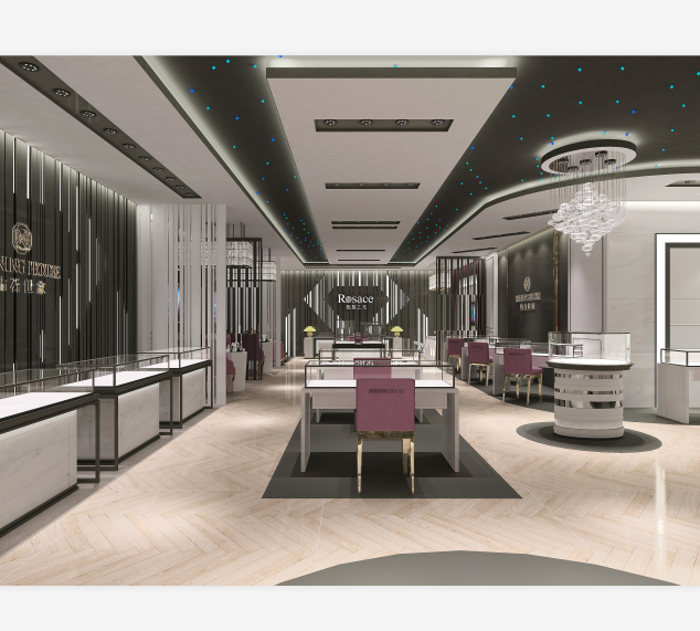 High End Customized Retail Jewelry showcase