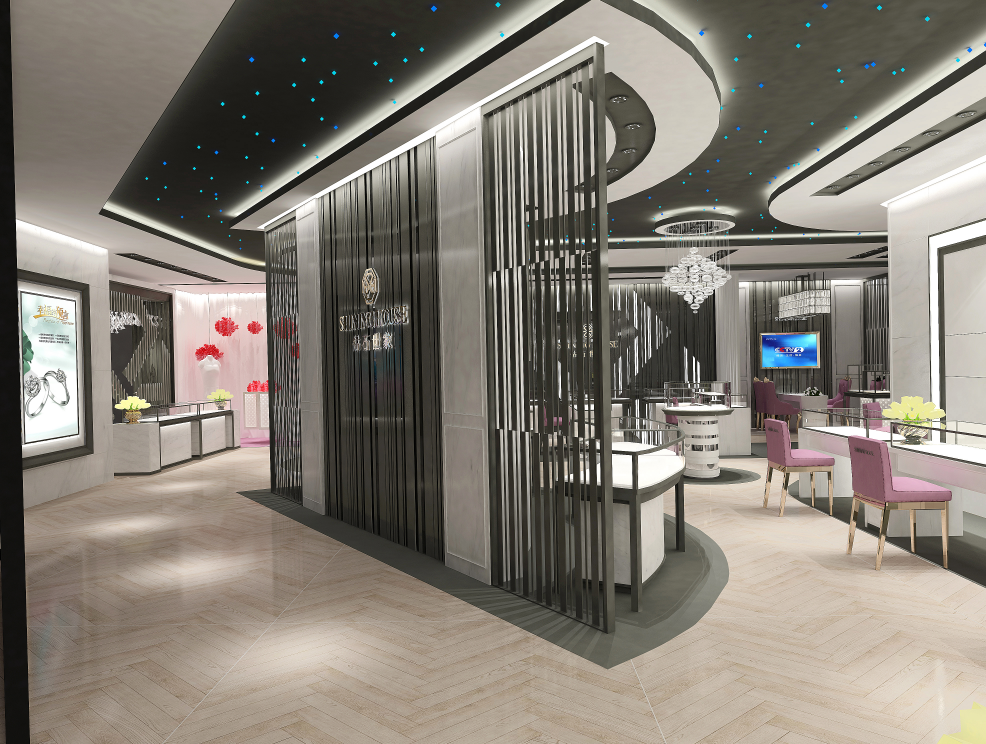 High End Customized Retail Jewelry showcase