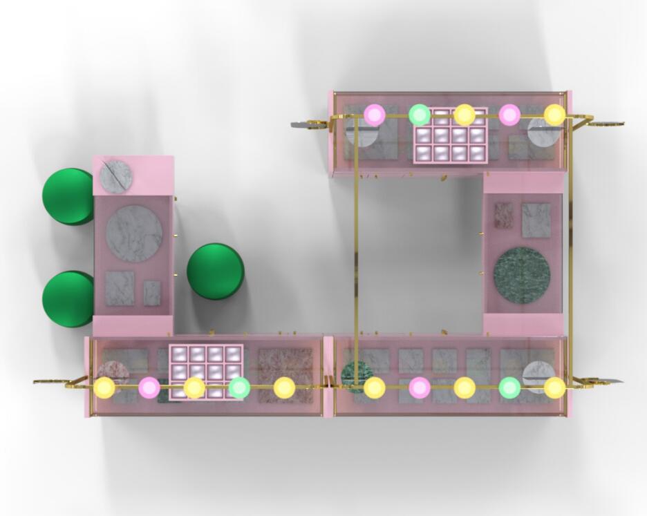 Commercial Small Jewelry Display case with display stand