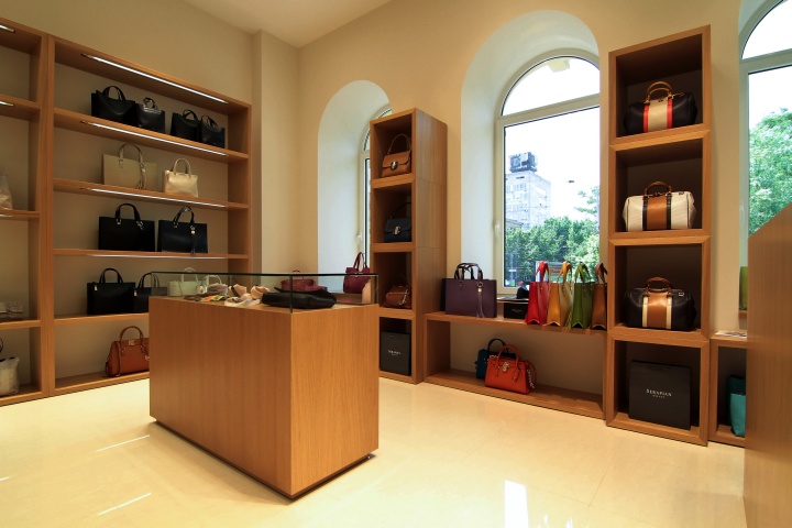 Customized handbag display cabinet and wallet display counter for ...