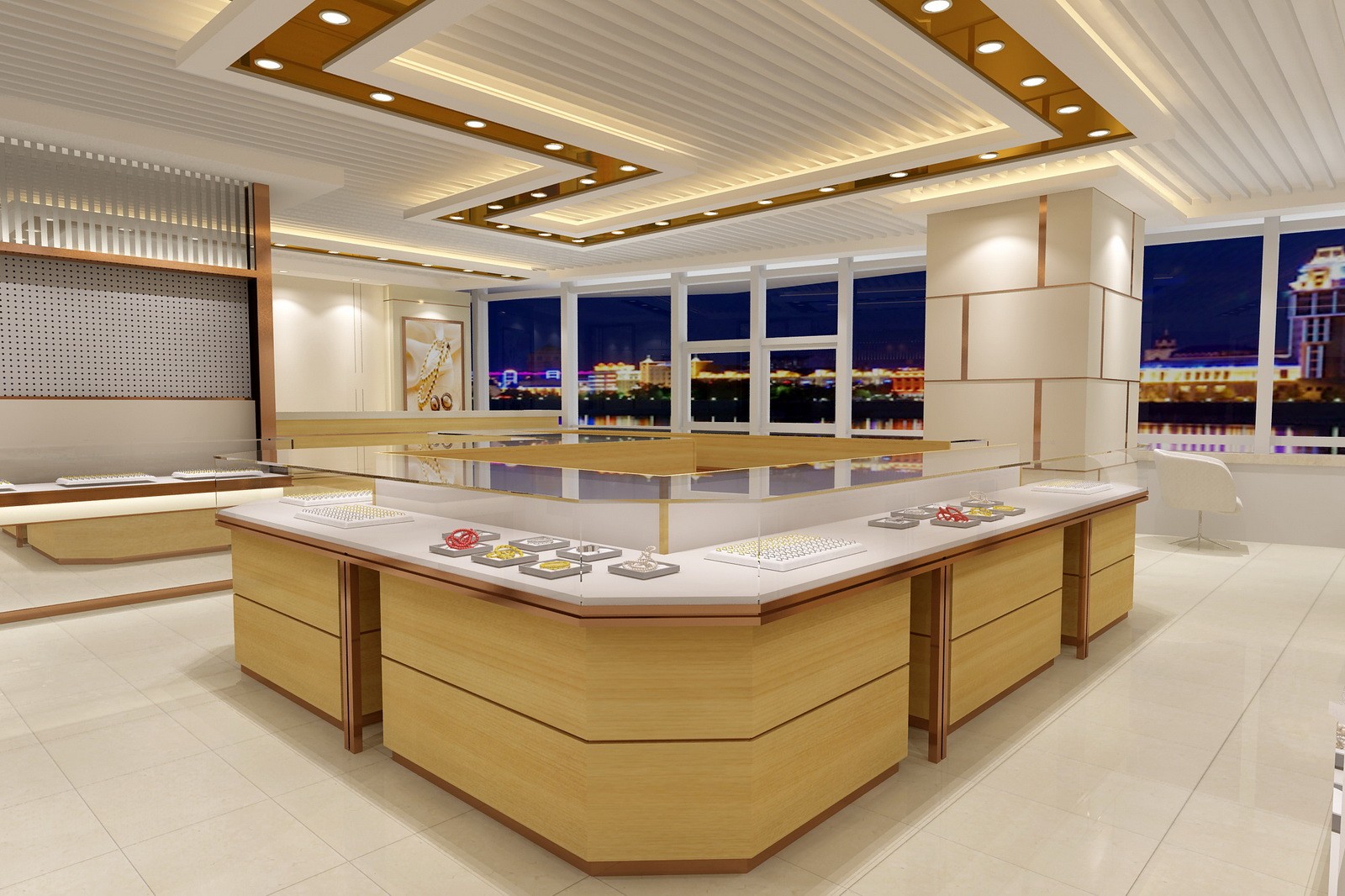 High End Jewelry Display Showcase Furniture for gold store