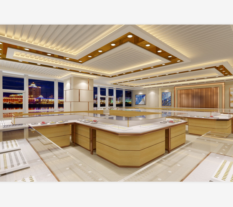 High End Jewelry Display Showcase Furniture for gold store
