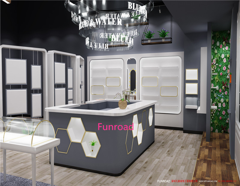 fancy jewelry store showcase design wooden jewelry shop furniture ...