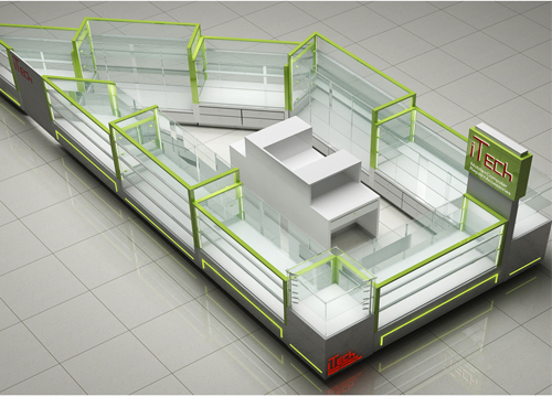 Customzied Mobile phone accessories shopping center showcase display ...