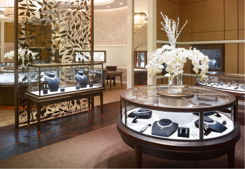 Classic design Jewelry counter display furniture for jewelry shop layout