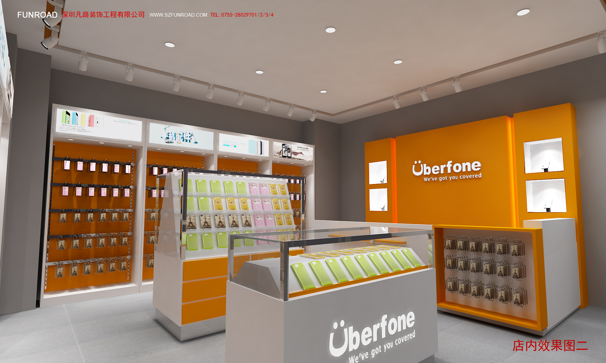 Cellphone store shopping mall mobile phone kiosk with repair counter