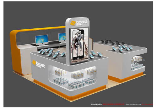 Customized Retail Cellphone Display Kiosk Bespoke Mall Mobile Phone Bar