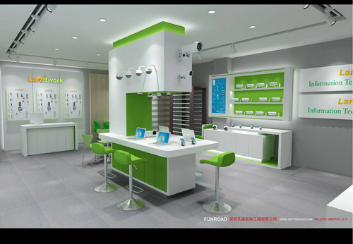 Bespoke whole shop electronic shop display furniture computer shop ...