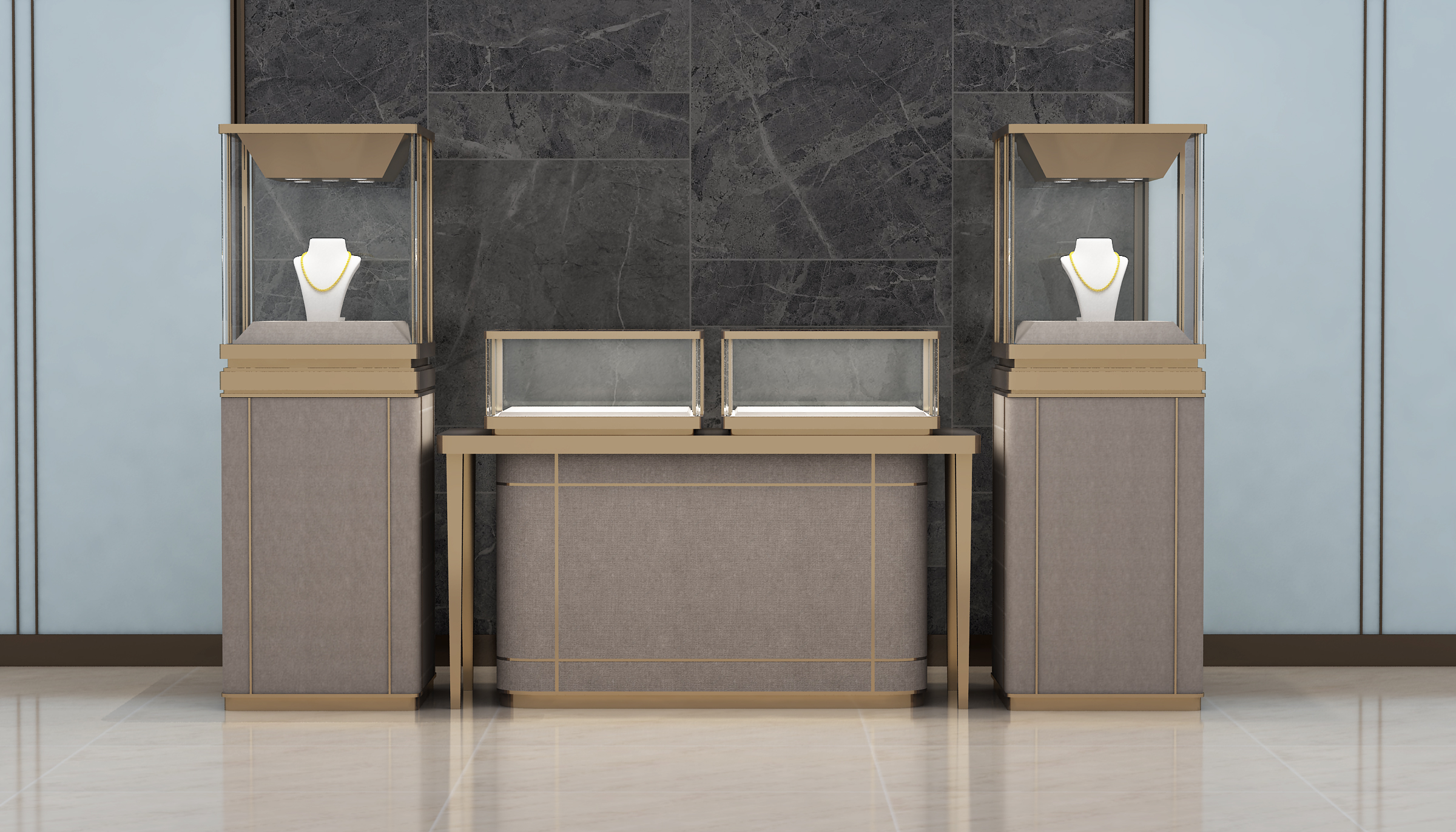 Jewellery Showcase Design For Jewelry Store