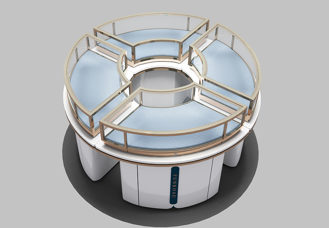 Jewelry Counter Round Design Jewelry Kiosk For Jewelry Shop Interior ...