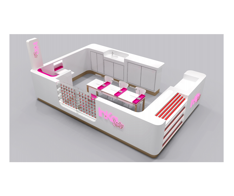 Customized Mall Nail Beauty Kiosk Design