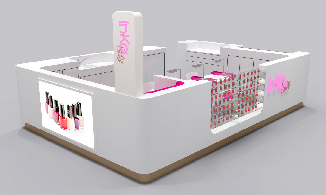 Customized Mall Nail Beauty Kiosk Design