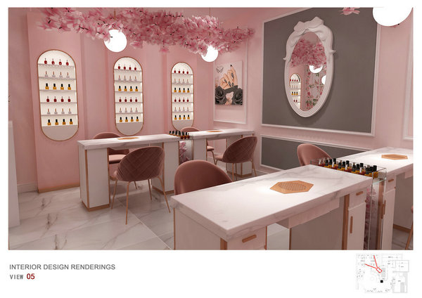 Elegant Design Nail Store Display Furniture Modern Nail Table Display ...