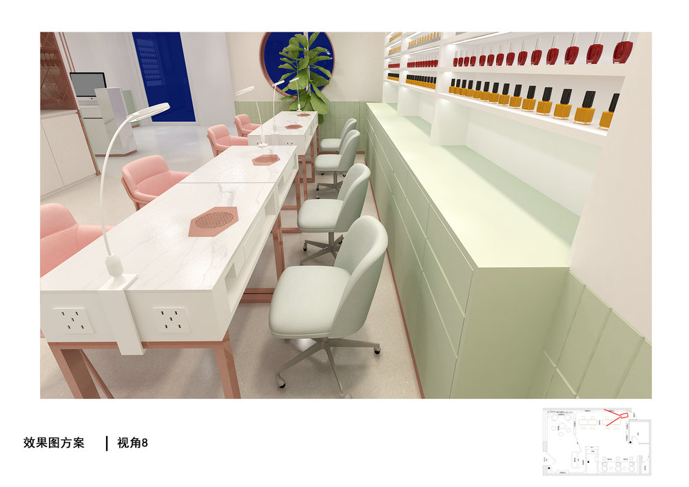 New Design Nail Table Display Shelf Manicure Counter For Beauty Salon ...