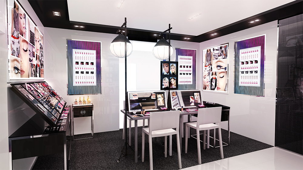 Nail Store Design Display Furniture Custom Modern Pink Nail Desk ...