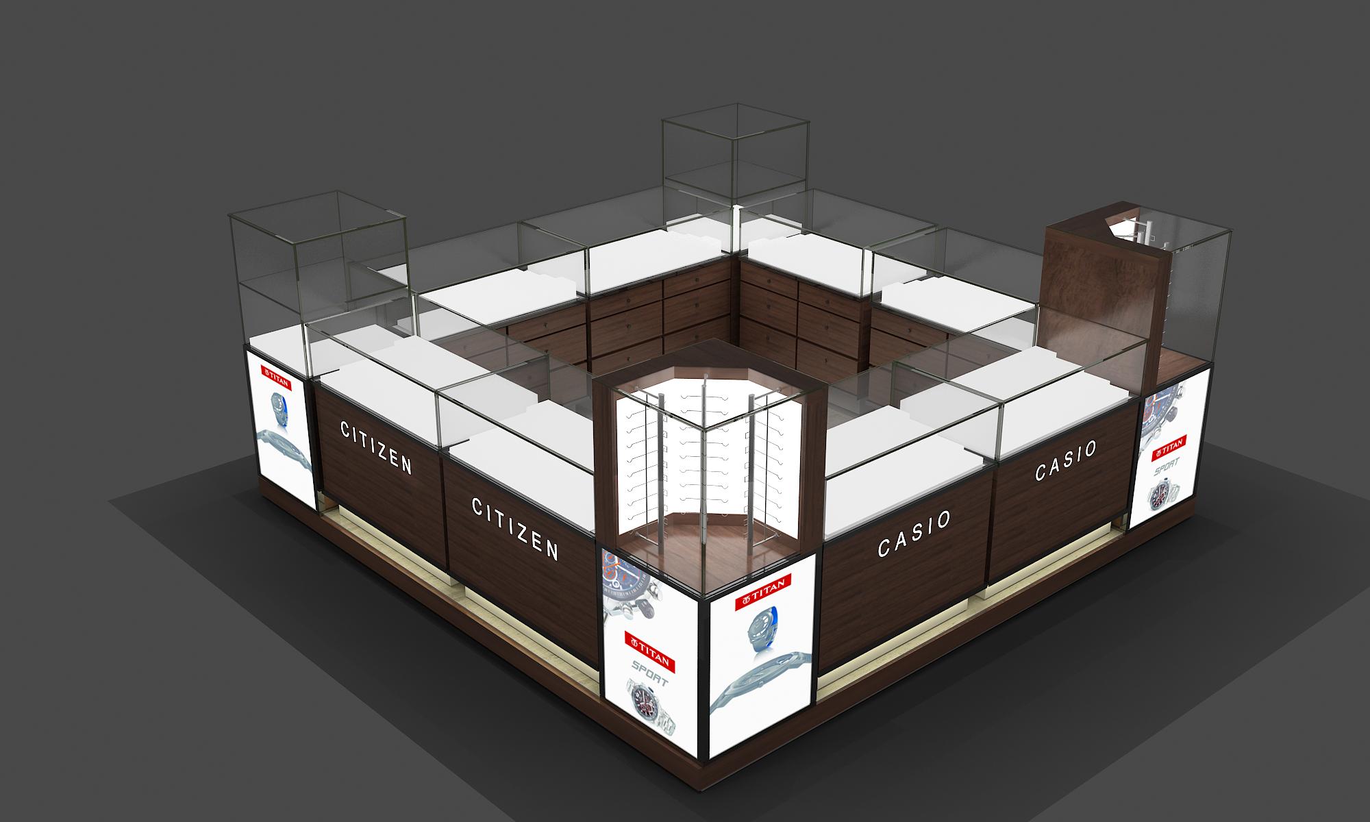 Customized Wooden Watch Display Showcase | Funroadisplay