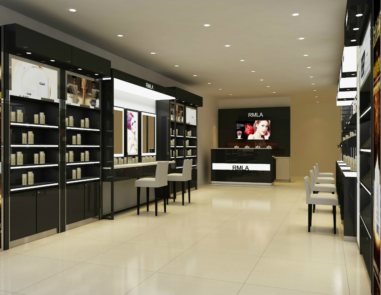 Display Furniture Custom Modern Nail Desk For Nail Store Design