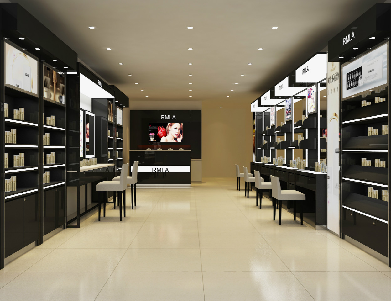 Display Furniture Custom Modern Nail Desk For Nail Store Design
