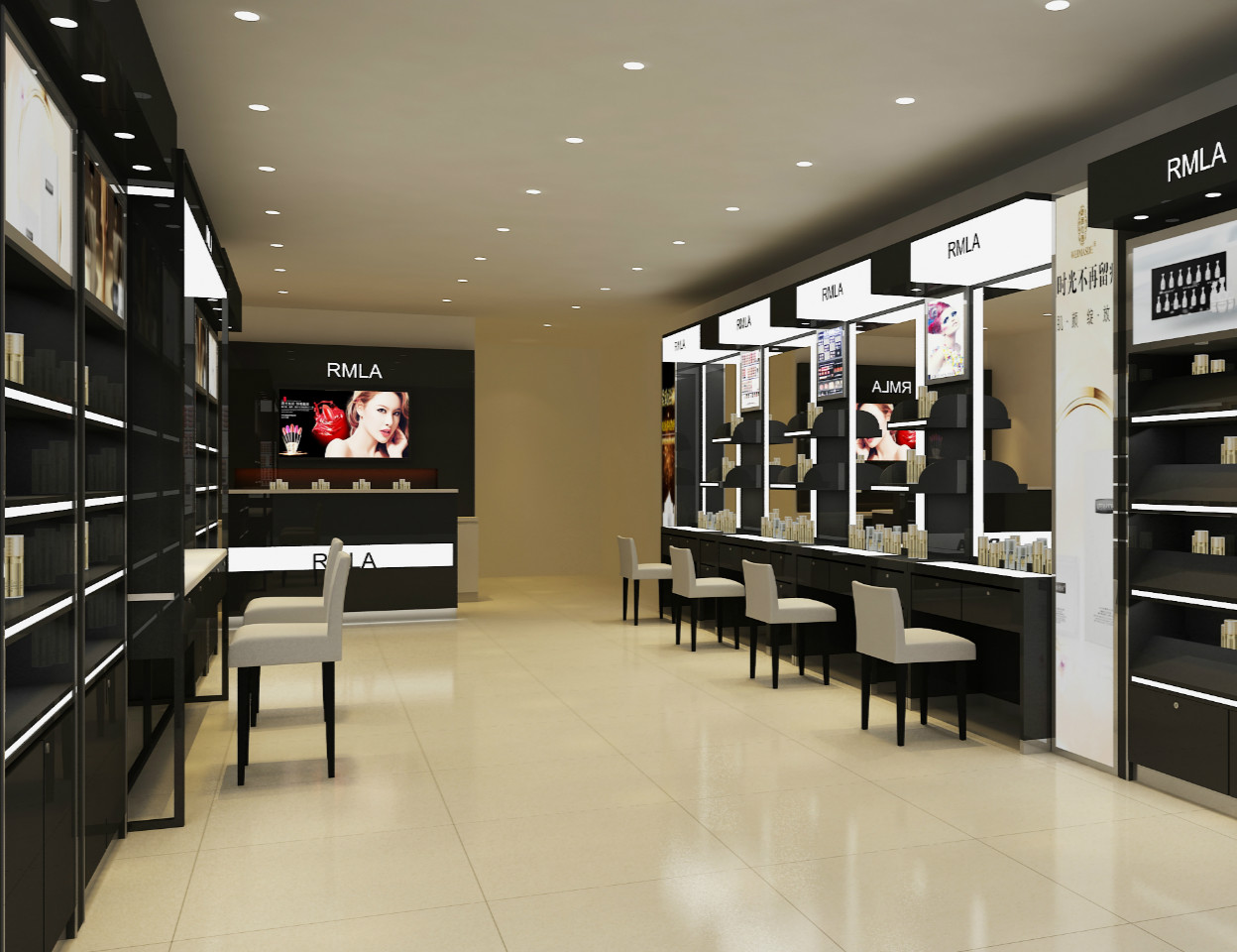 Display Furniture Custom Modern Nail Desk For Nail Store Design