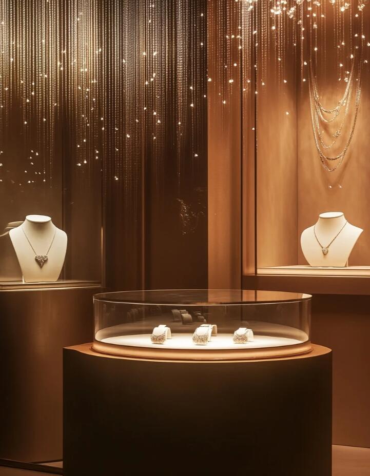 Jewellery kiosk Luxury Jewellery Showroom Counter Glass Jewelry Display ...