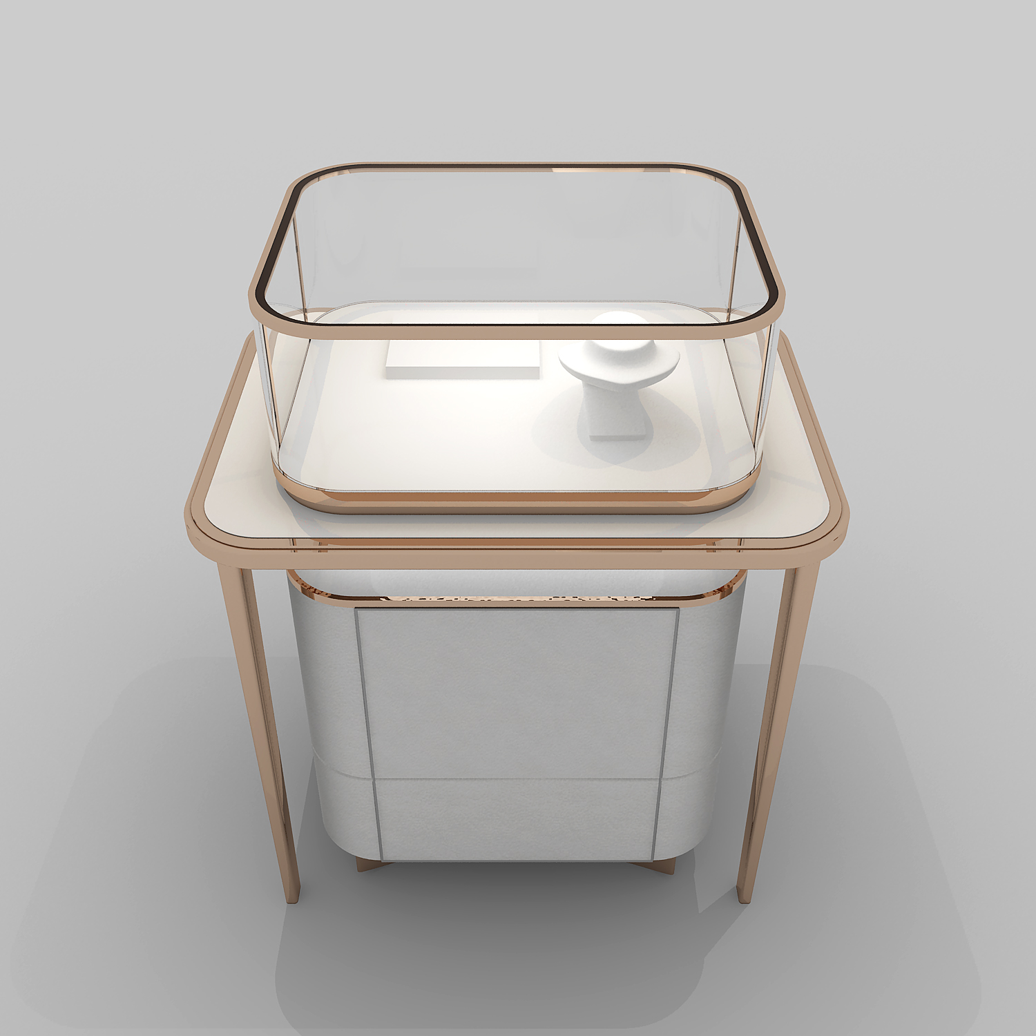 Customized Luxury LED Light Rotating Museum Display Showcase Stand ...